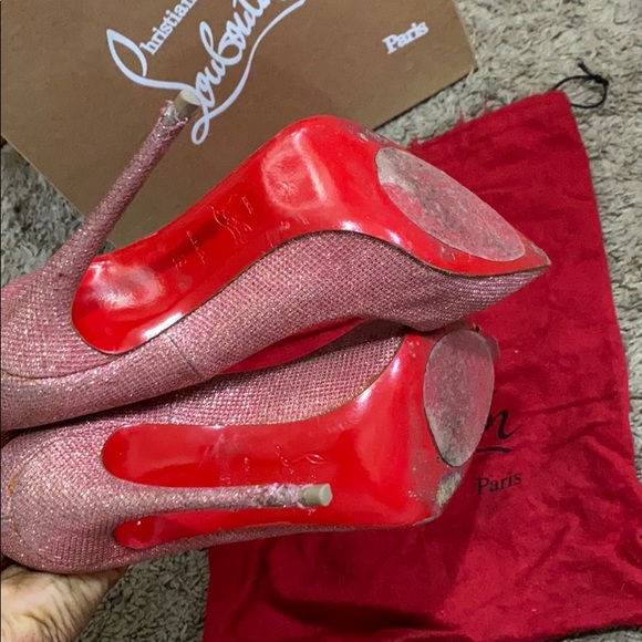 Christian Louboutin | Shoes | Sold Soldauthentic Pink Glitter So Kate ...